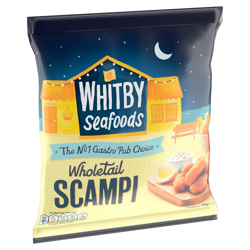 Whitby Seafoods Wholetail Breaded Scampi Frozen - Ocado