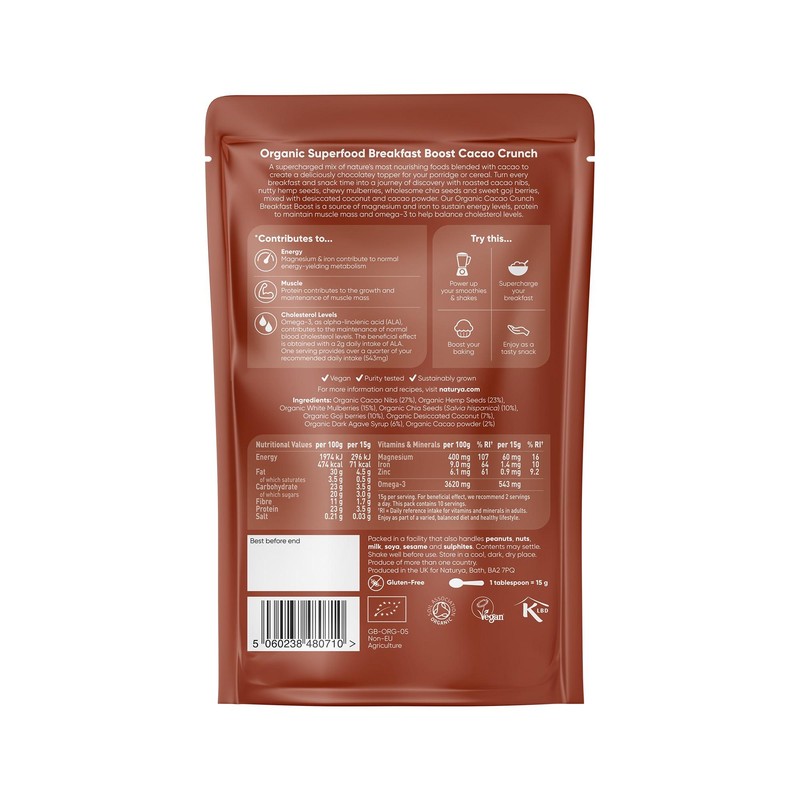 Naturya Organic Breakfast Boost Cacao Crunch - Ocado