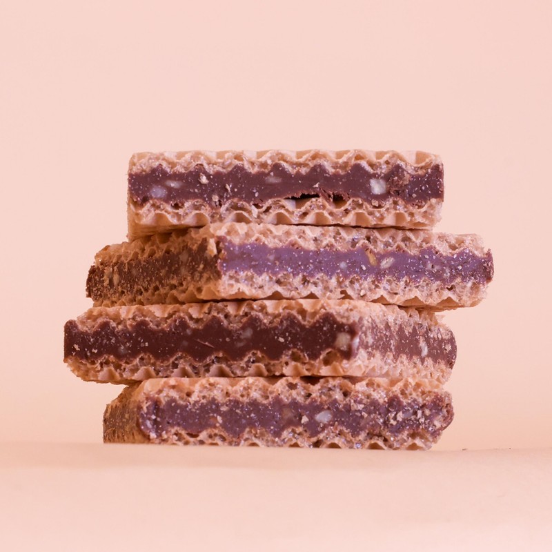 NEOH Hazelnut Chocolate Wafer Multipack, 4 Bars No Added Sugar, High ...