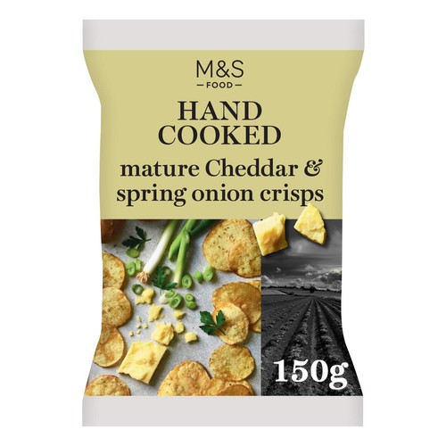 M&S Hand Cooked Cheddar & Spring Onion Crisps - Ocado