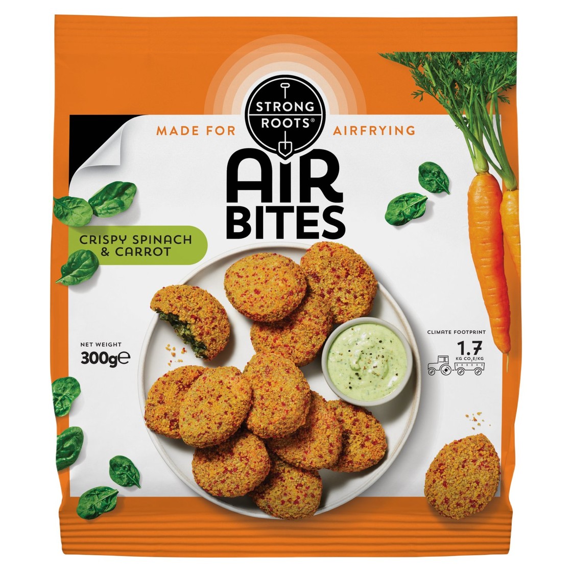 Strong Roots AirBites Crispy Spinach & Carrot - Ocado