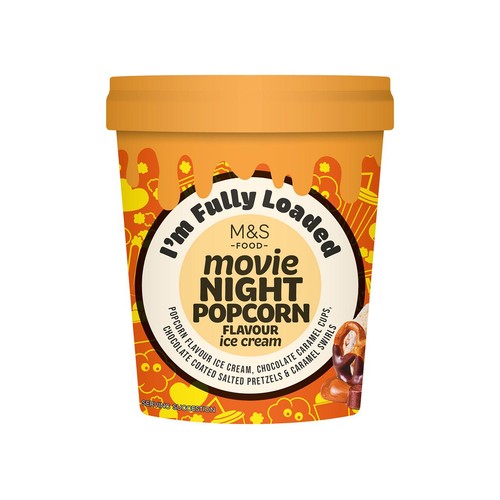 M&S Fully Loaded Movie Night Popcorn Flavour Ice Cream - Ocado