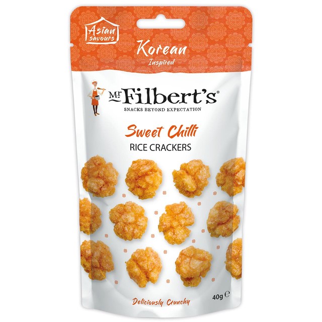 Mr Filbert's Korean Chilli Rice Crackers - Ocado