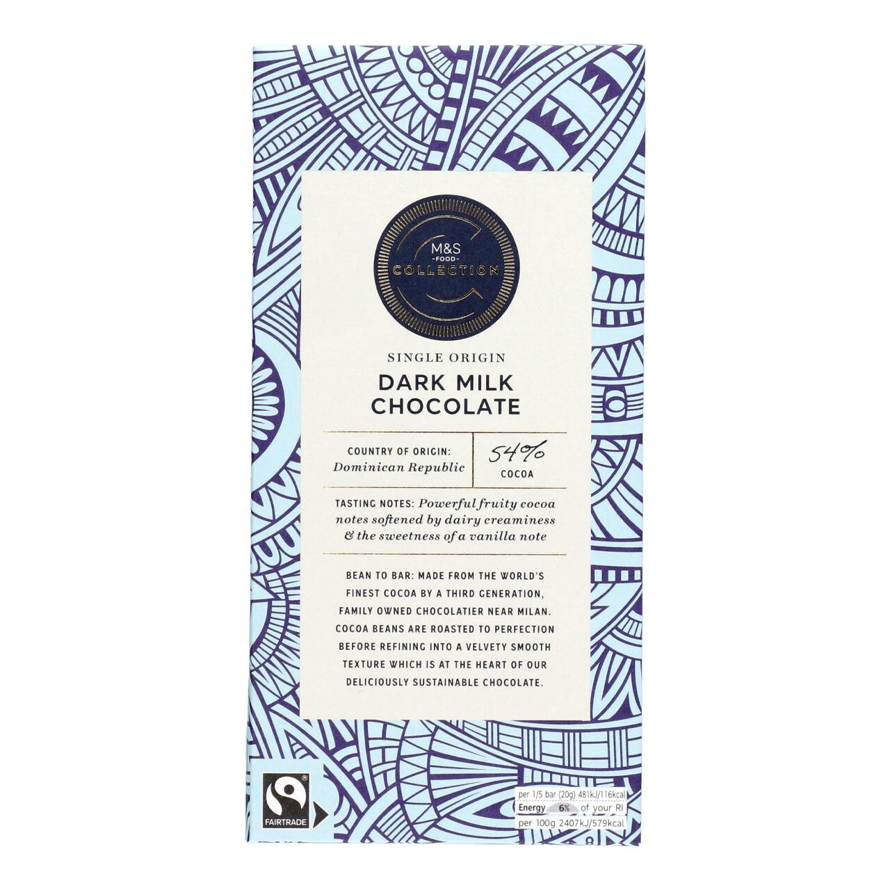 M&S Collection 54% Dominican Republic Dark Milk Chocolate - Ocado