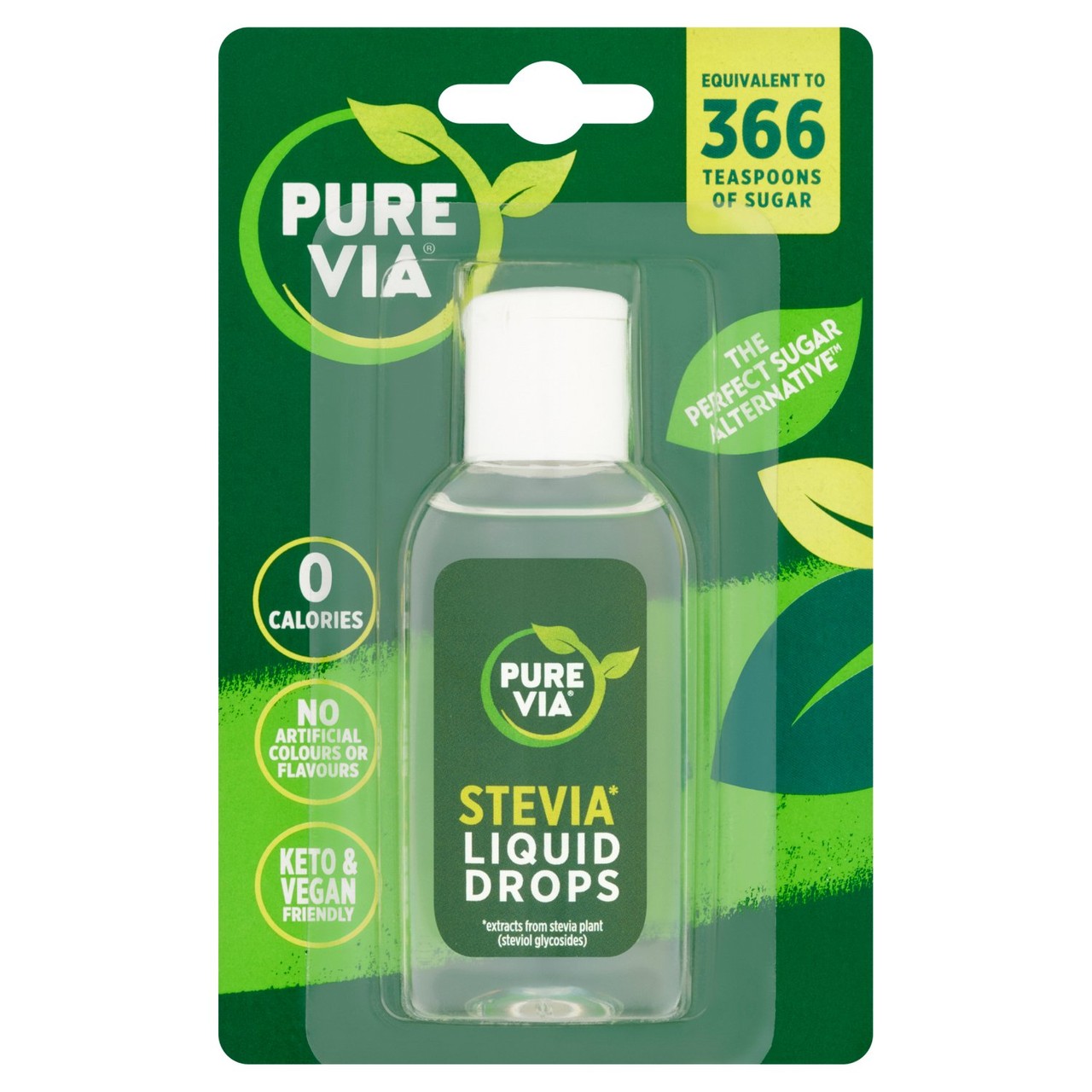 Pure Via Liquid Stevia Drops - Ocado