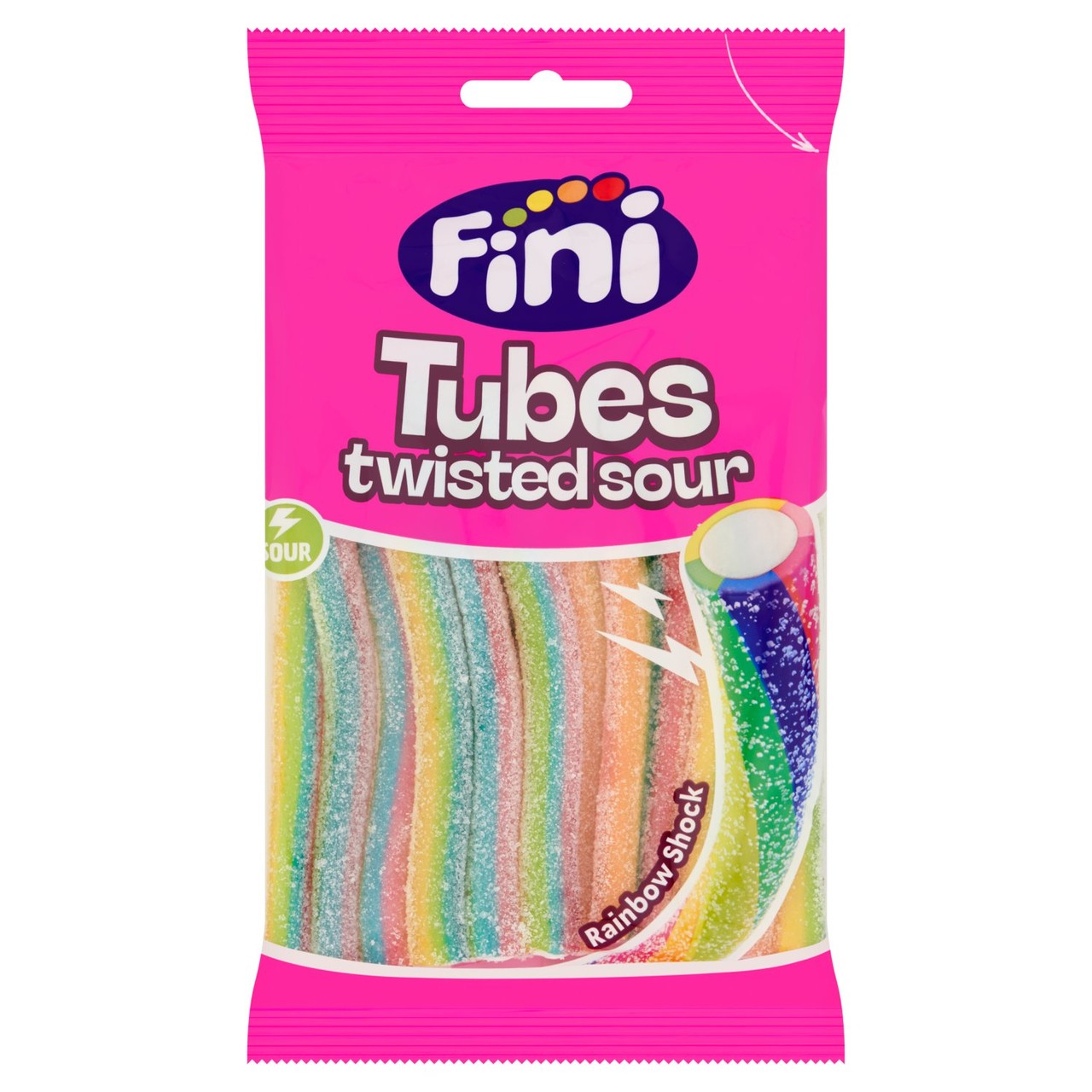Fini Sour Rainbow Fruit Flavoured Candy Tubes - Ocado