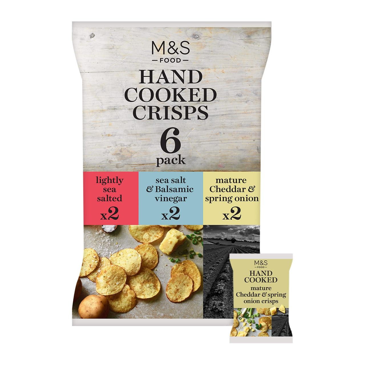 M&S Assorted Hand Cooked Crisps Multipack - Ocado