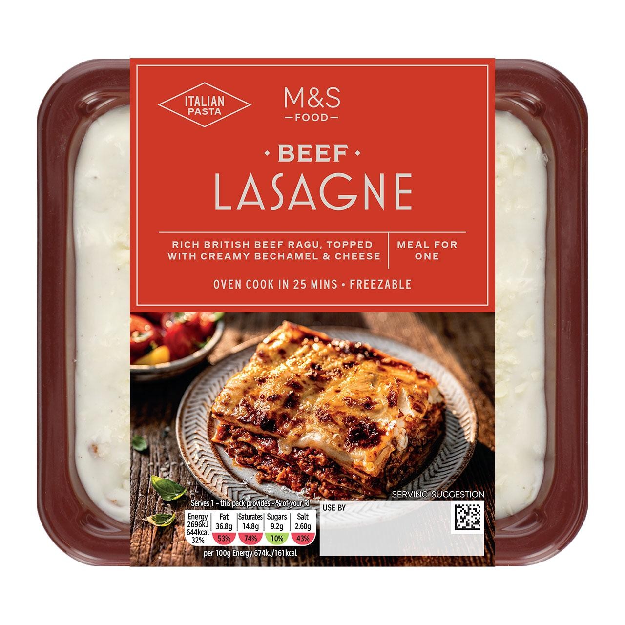 M&S Beef Lasagne Serves 1 - Ocado