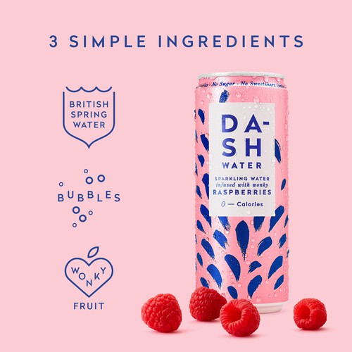 DASH Raspberry Infused Sparkling Water - Ocado