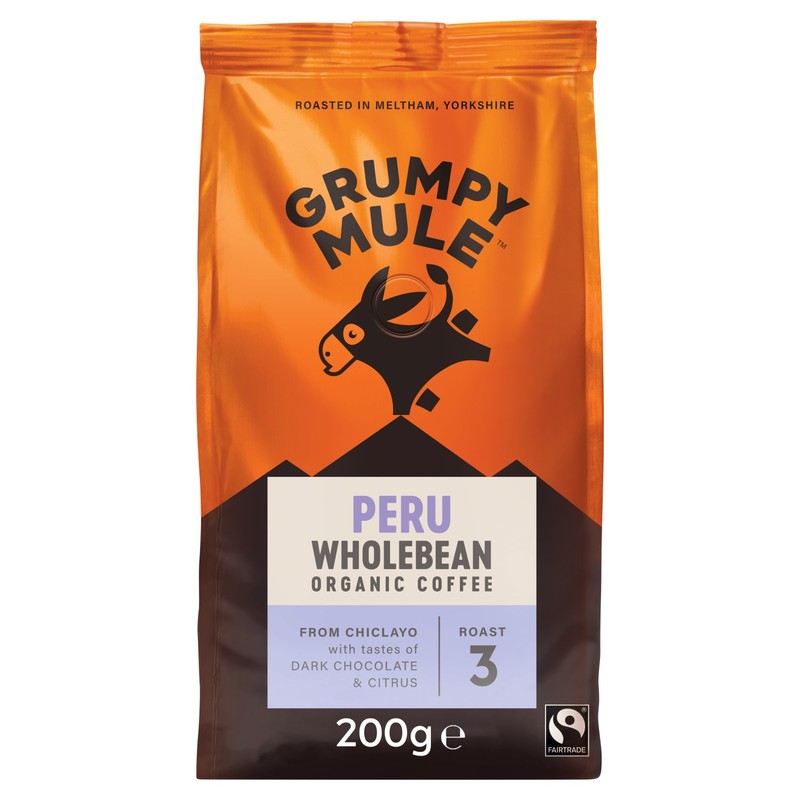 Grumpy Mule Peru Organic Coffee Beans - Ocado