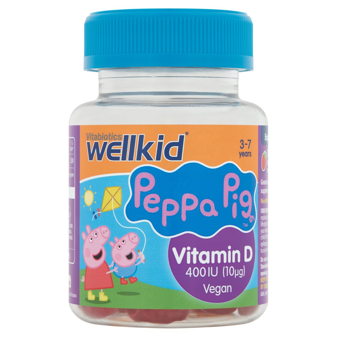 Vitabiotics WellKid Strawberry Vegan Peppa Pig Vitamin D Jellies 3-7yrs ...