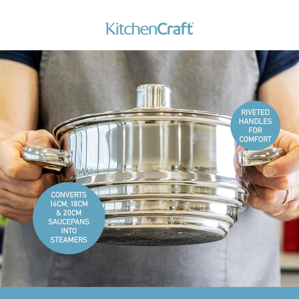 Kitchen Craft Stainless Steel Universal Steamer - Ocado