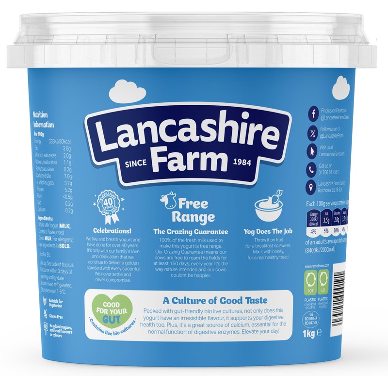 Lancashire Farm Natural Bio Yogurt - Ocado