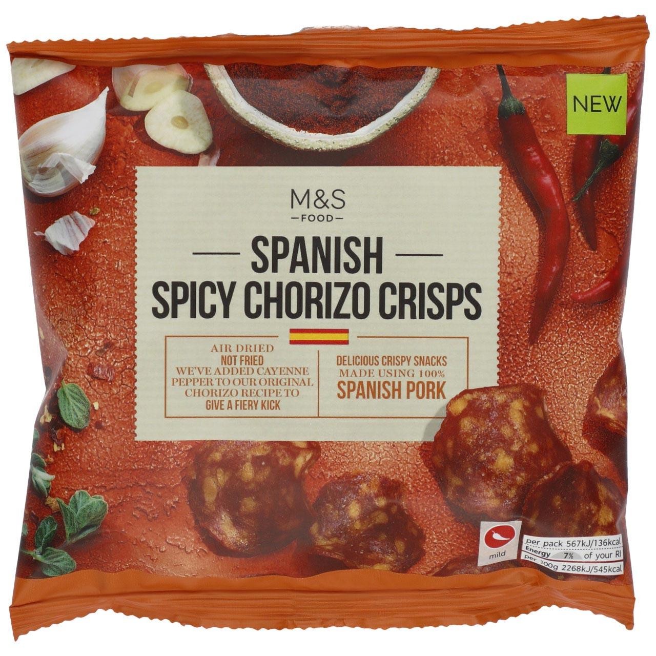 M&S Spanish Spicy Chorizo Crisps - Ocado