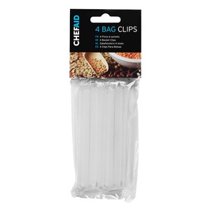 Chef Aid 4 x Bag Clips (11cm) - Ocado