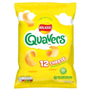 Walkers Quavers Cheese Multipack Snacks Crisps 12x16g - Ocado