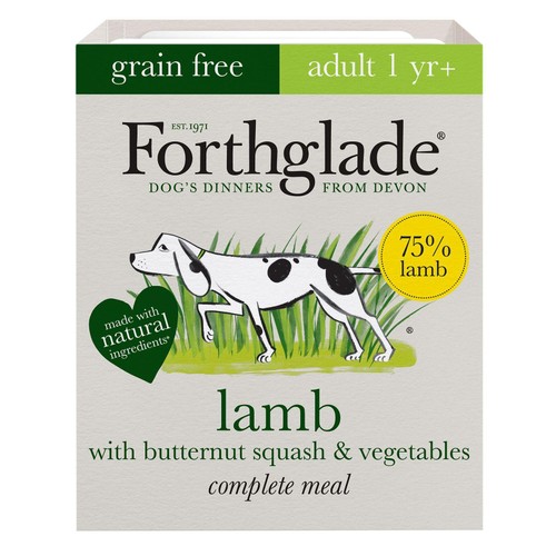 Forthglade Natural Grain Free Wet Dog Food Lamb with Butternut Squash ...