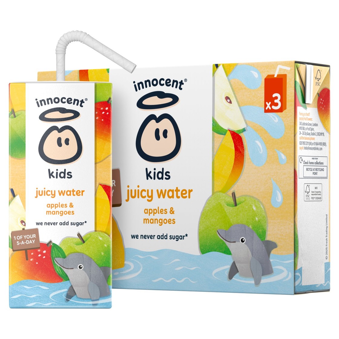 Innocent Kids Juicy Water Apples & Mangoes - Ocado