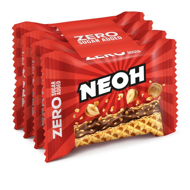 NEOH Hazelnut Chocolate Wafer Multipack, 4 Bars No Added Sugar, High ...