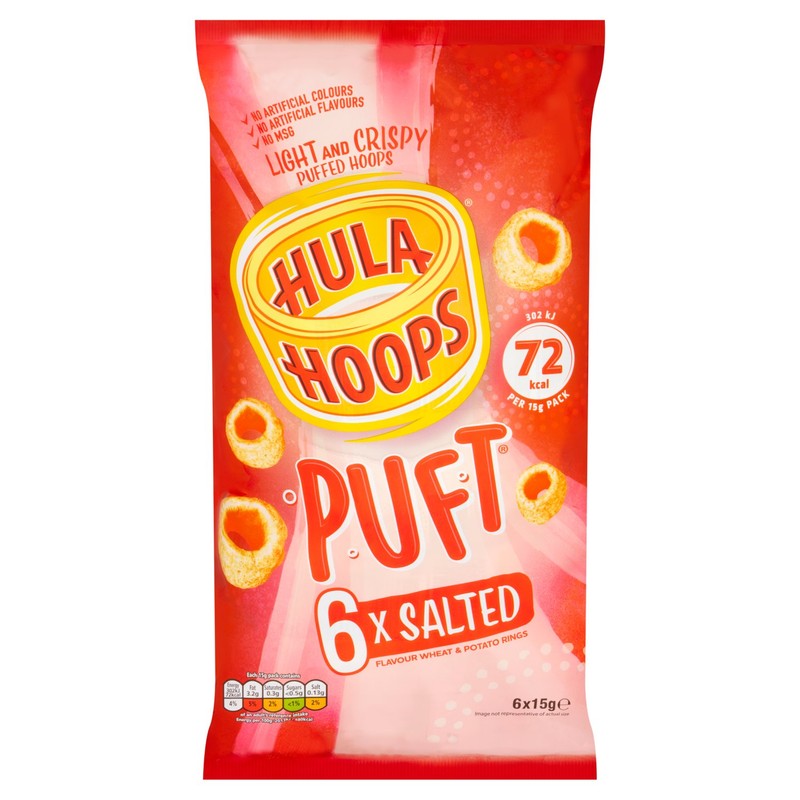 Hula Hoops Puft Salted Multipack Crisps - Ocado