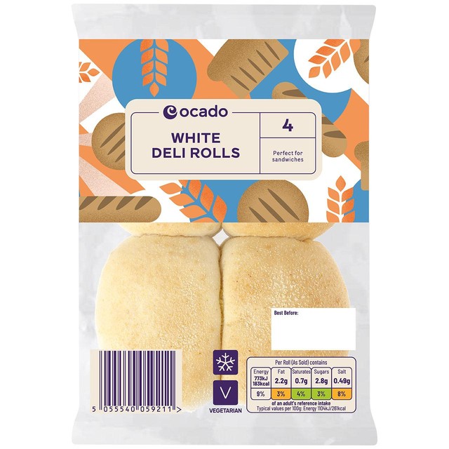 Ocado White Deli Rolls - Ocado