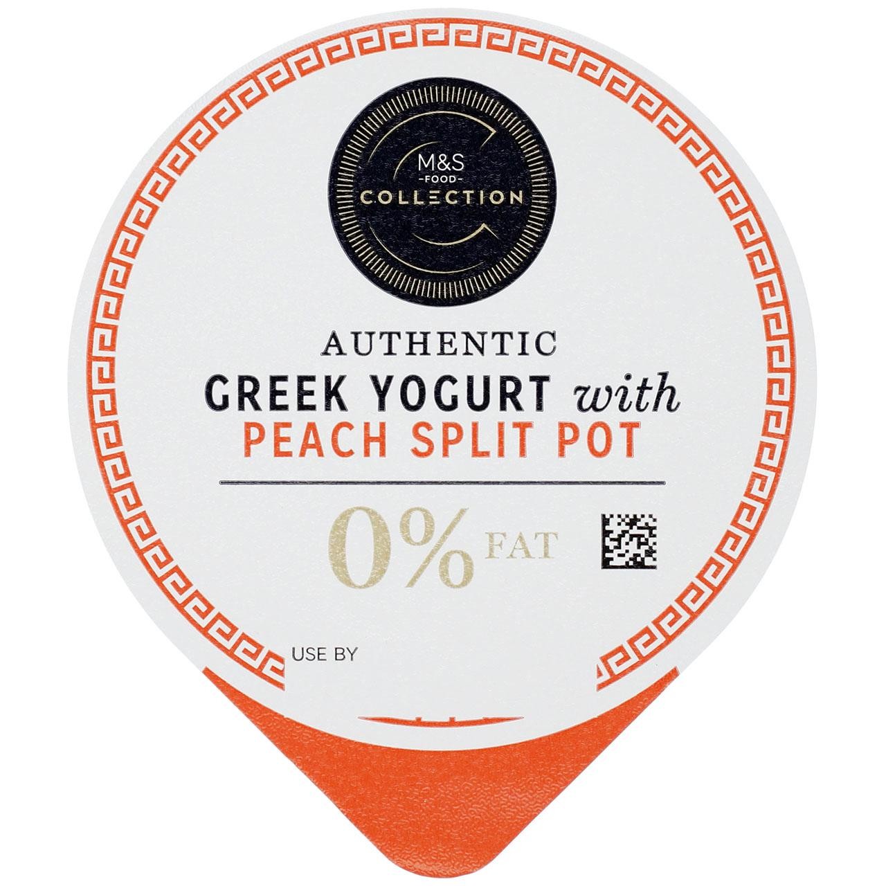 M&S Authentic Greek 0% Yogurt with Peach - Ocado