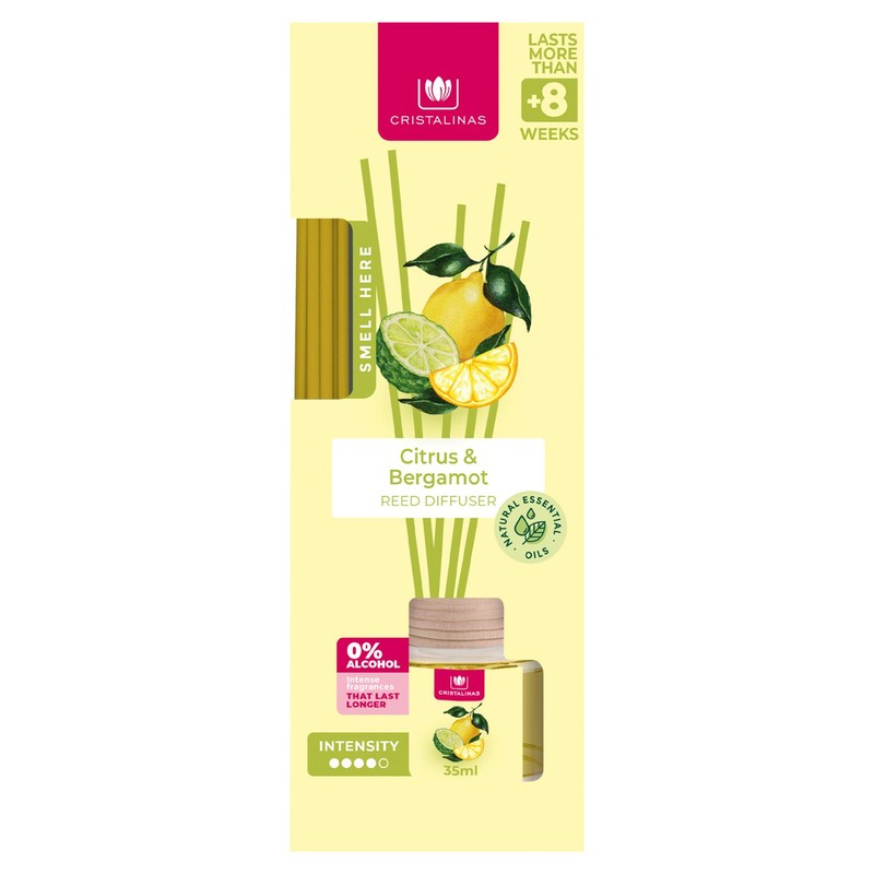 Cristalinas Reed Diffuser Citrus & Bergamot - Ocado