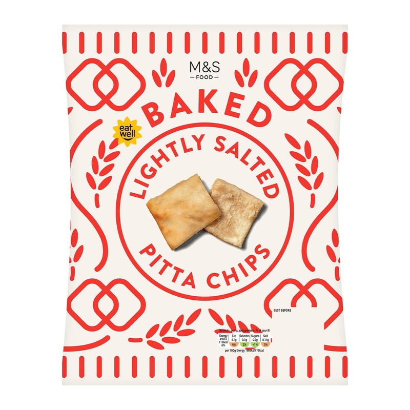 M&S Lightly Salted Pitta Chips - Ocado
