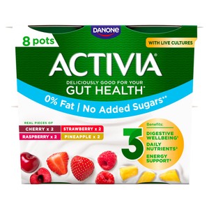 Activia Strawberry Raspberry Cherry Pineapple Yoghurt - Ocado