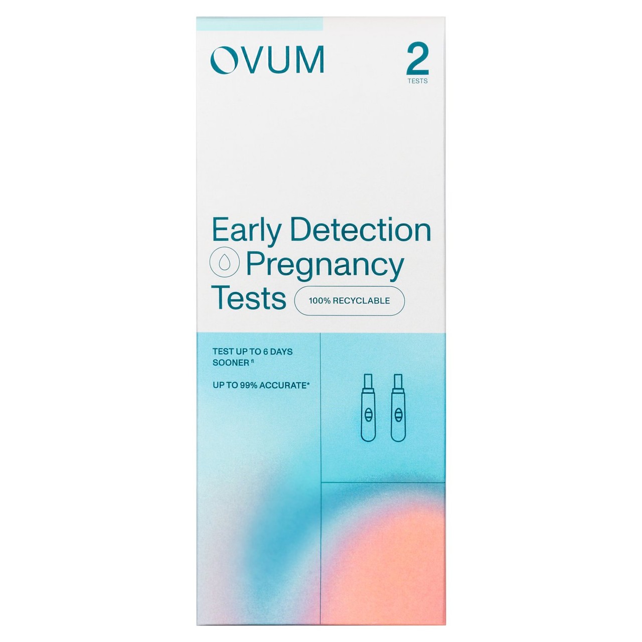 OVUM Early Detection Pregnancy Tests 2pk - Ocado