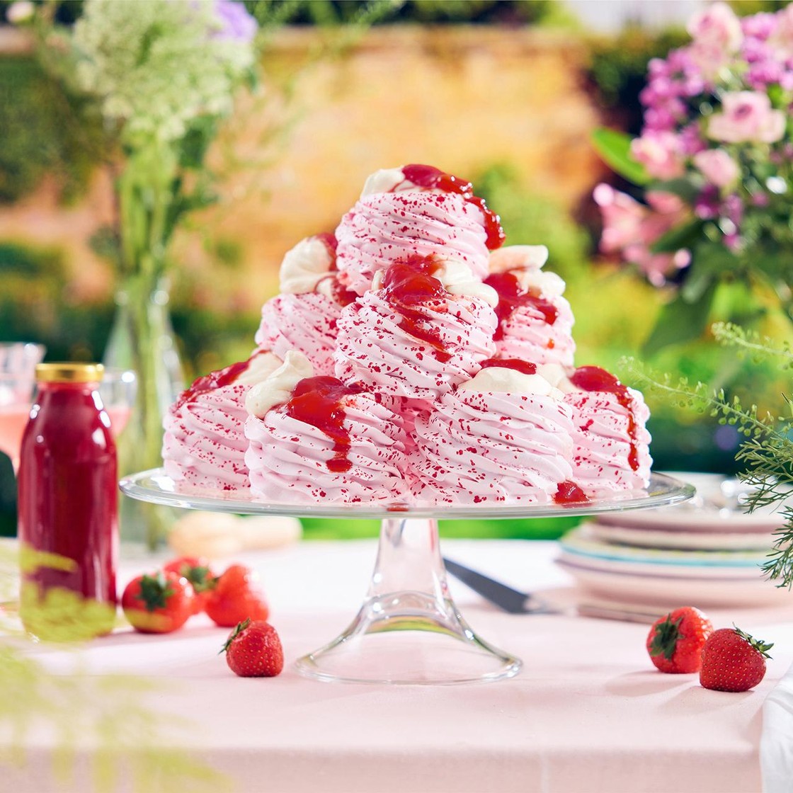 The Glorious Mess Strawberry Meringue Nests - Ocado