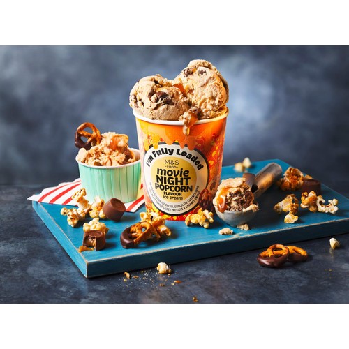M&S Fully Loaded Movie Night Popcorn Flavour Ice Cream - Ocado