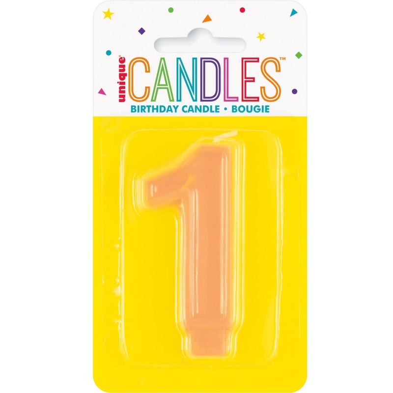Raised Border Numeral 1 Candle - Ocado