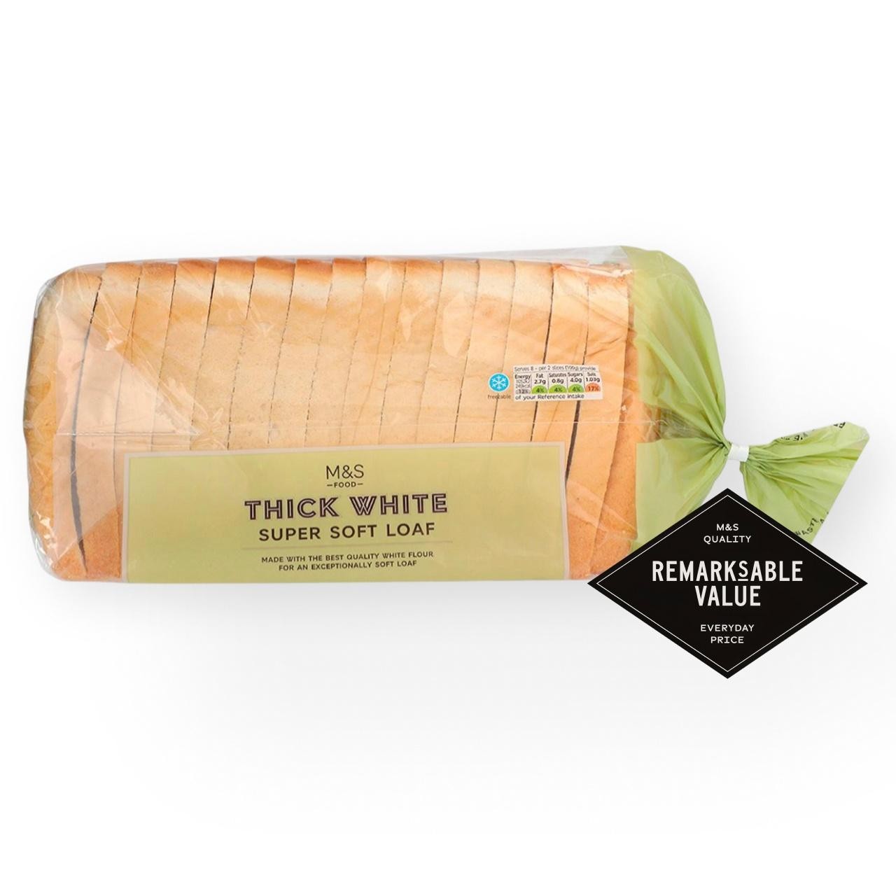 M&S Super Soft White Thick Sliced Bread - Ocado
