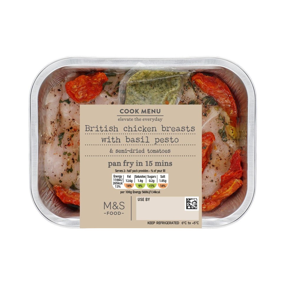 M&S Cook Menu Basil Pesto Chicken Breasts - Ocado