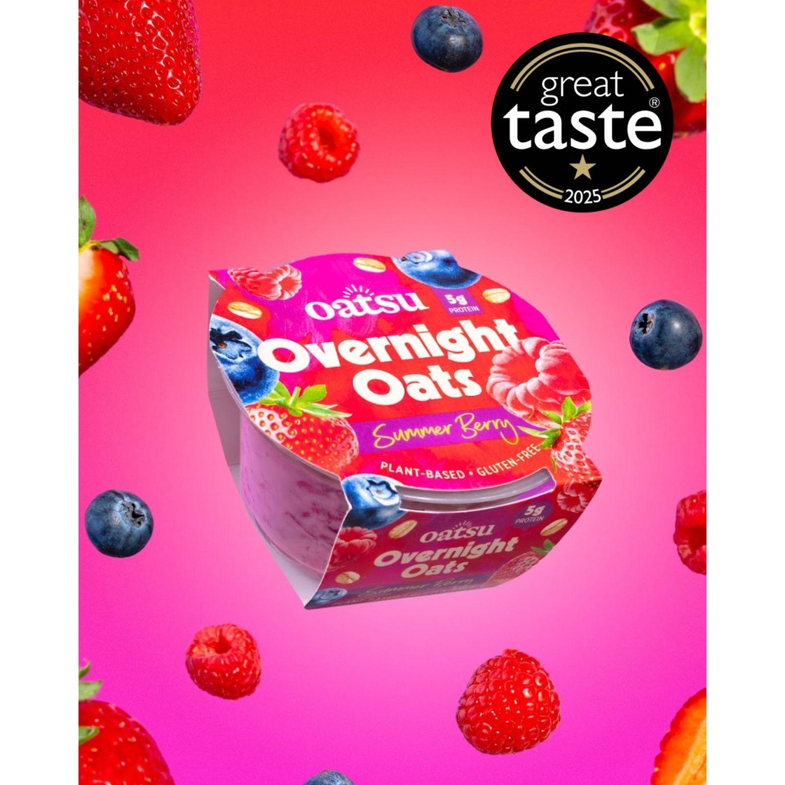 Oatsu Overnight Oats Summer Berry - Ocado