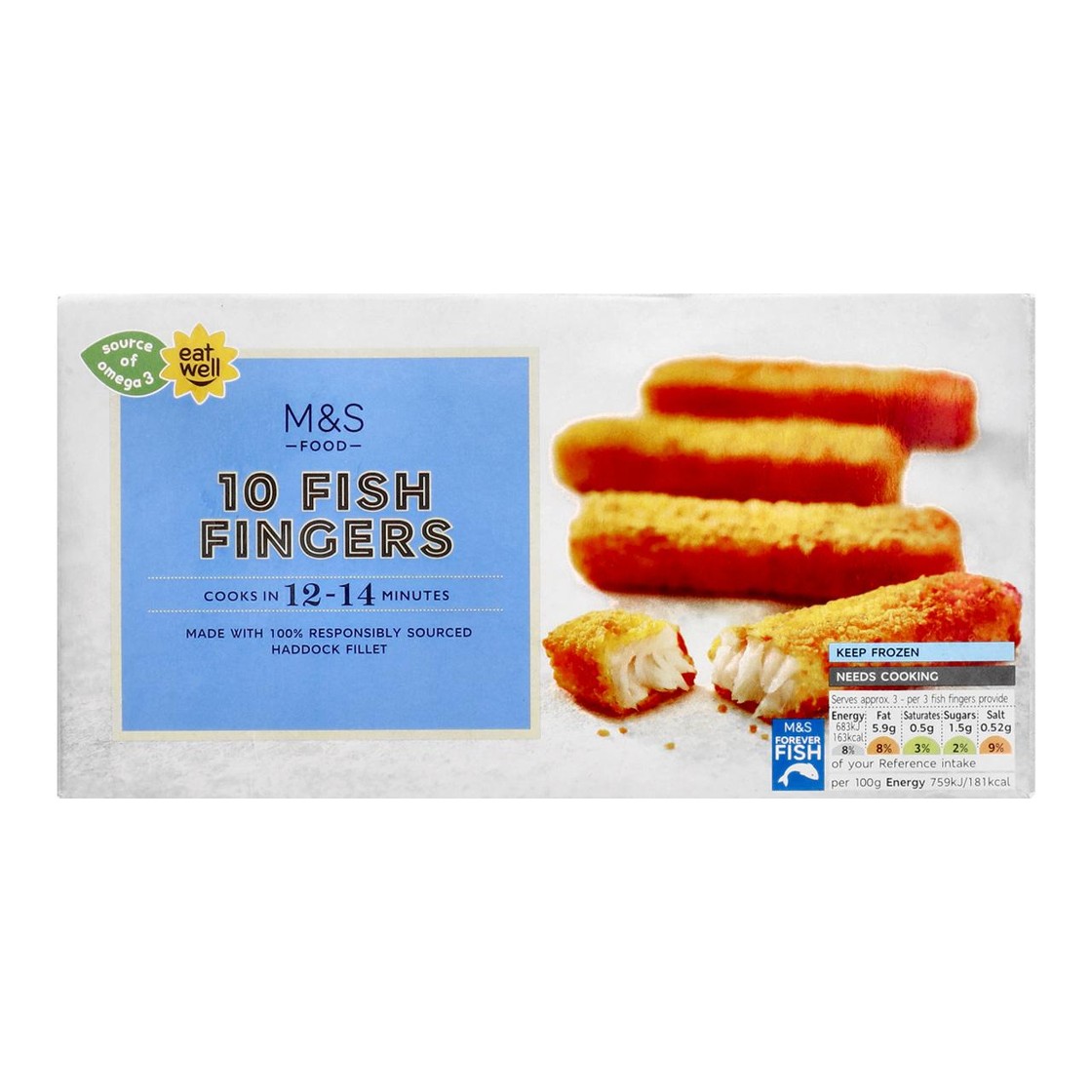 M&S 10 Fish Fingers Frozen - Ocado