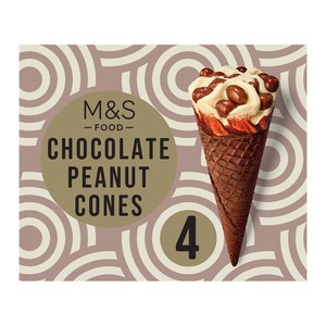 M&S Chocolate Peanut Cones - Ocado