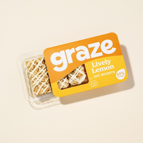 Graze Lively Lemon Oat Boosts Flapjack Snack - Ocado