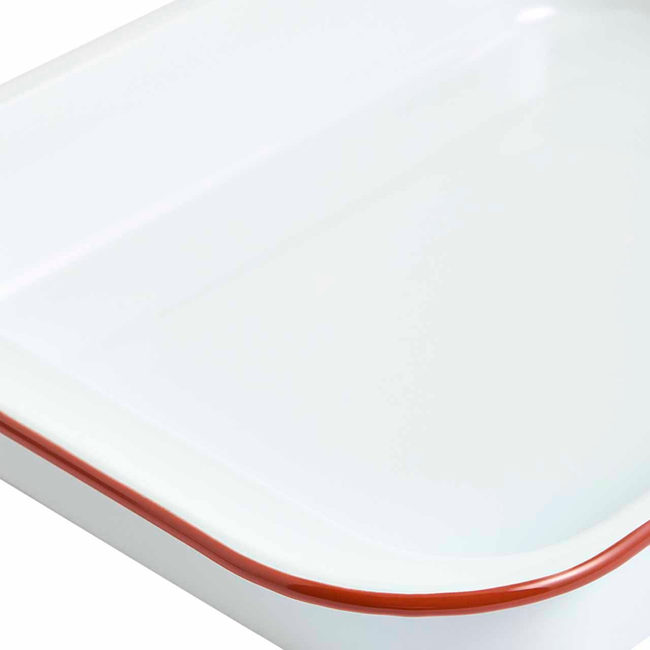 M&S Enamel 35cm Roaster, White Mix - Ocado