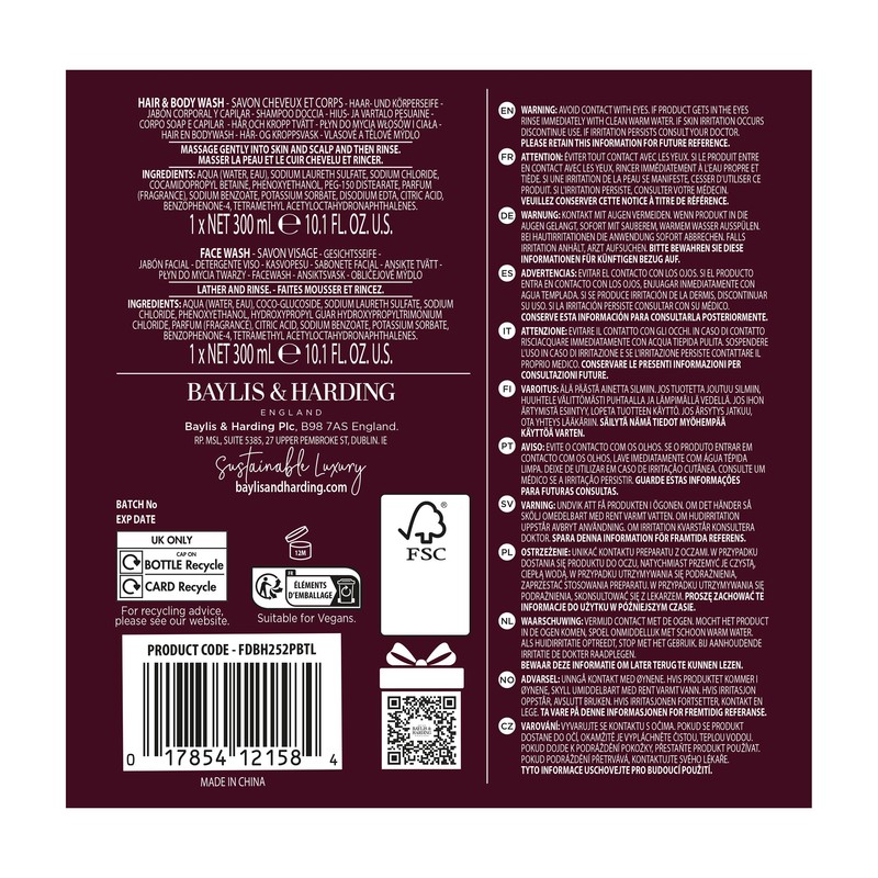 Baylis & Harding The Fuzzy Duck Men's Refreshing Duo Gift Set - Ocado