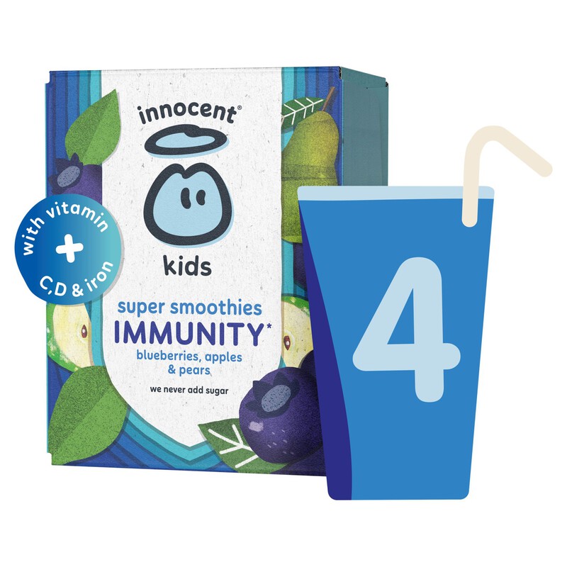 Innocent Kids Blueberries, Apples & Pears Super Smoothies with vitamins ...