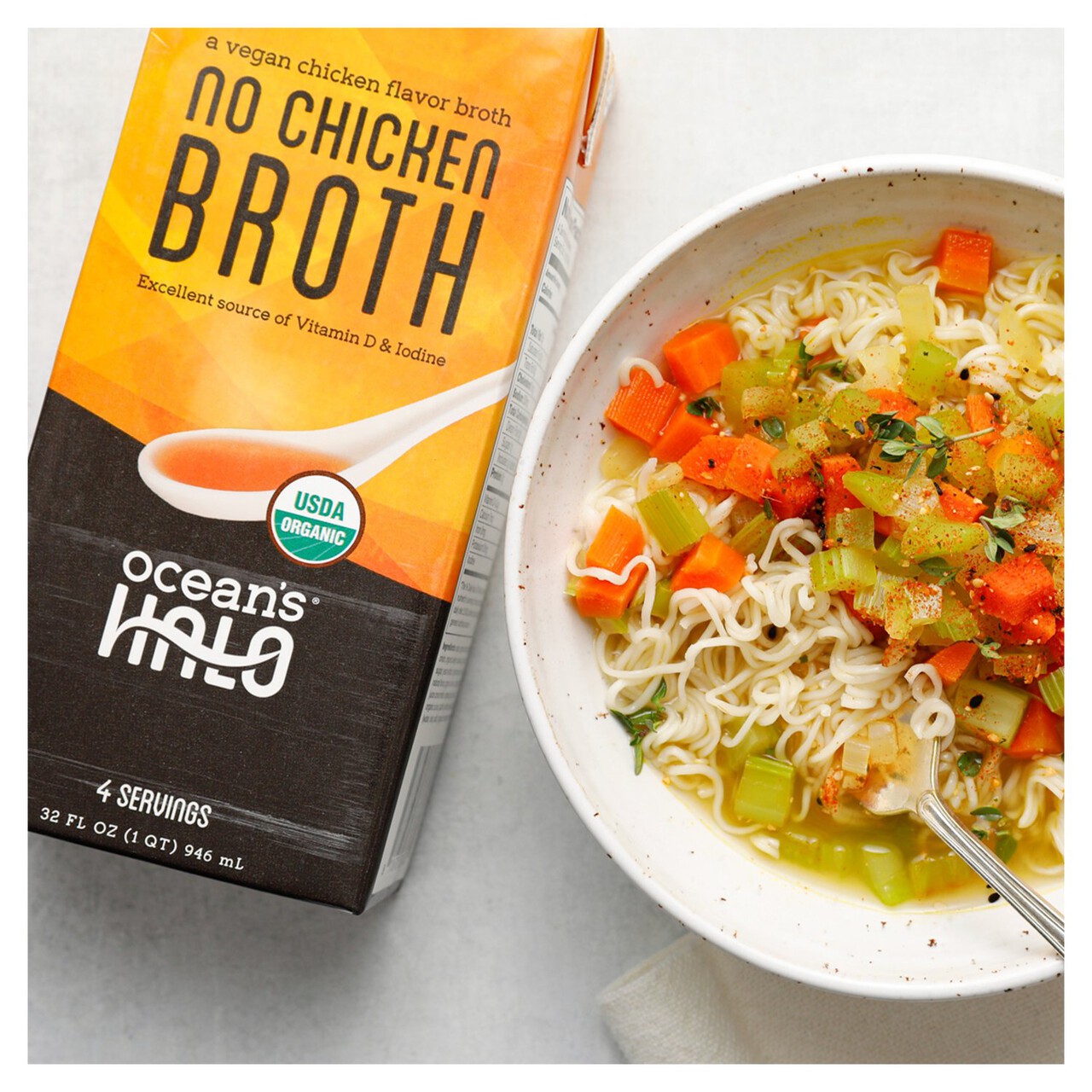 Ocean's Halo Organic No Chicken Broth - Ocado