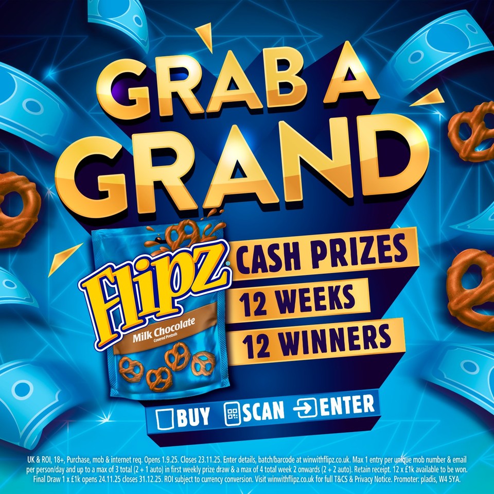 Flipz Cinnamon Bun Flavour Coated Pretzel Snacks - Ocado