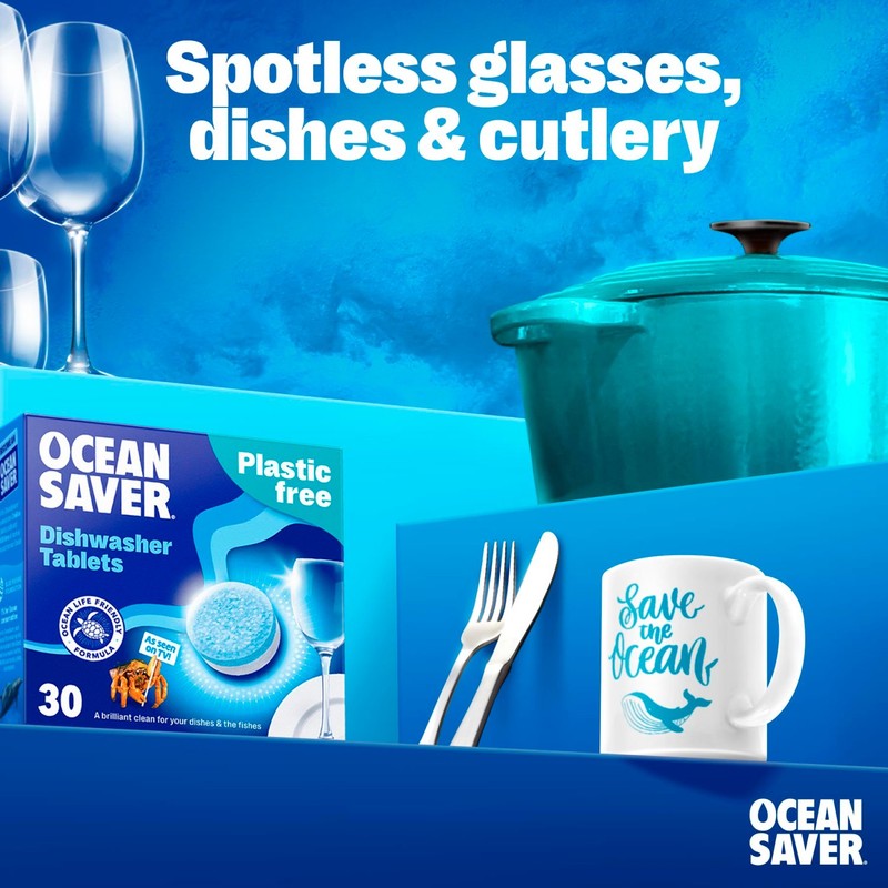 OceanSaver Plastic Free Eco Dishwasher Tablets - Ocado