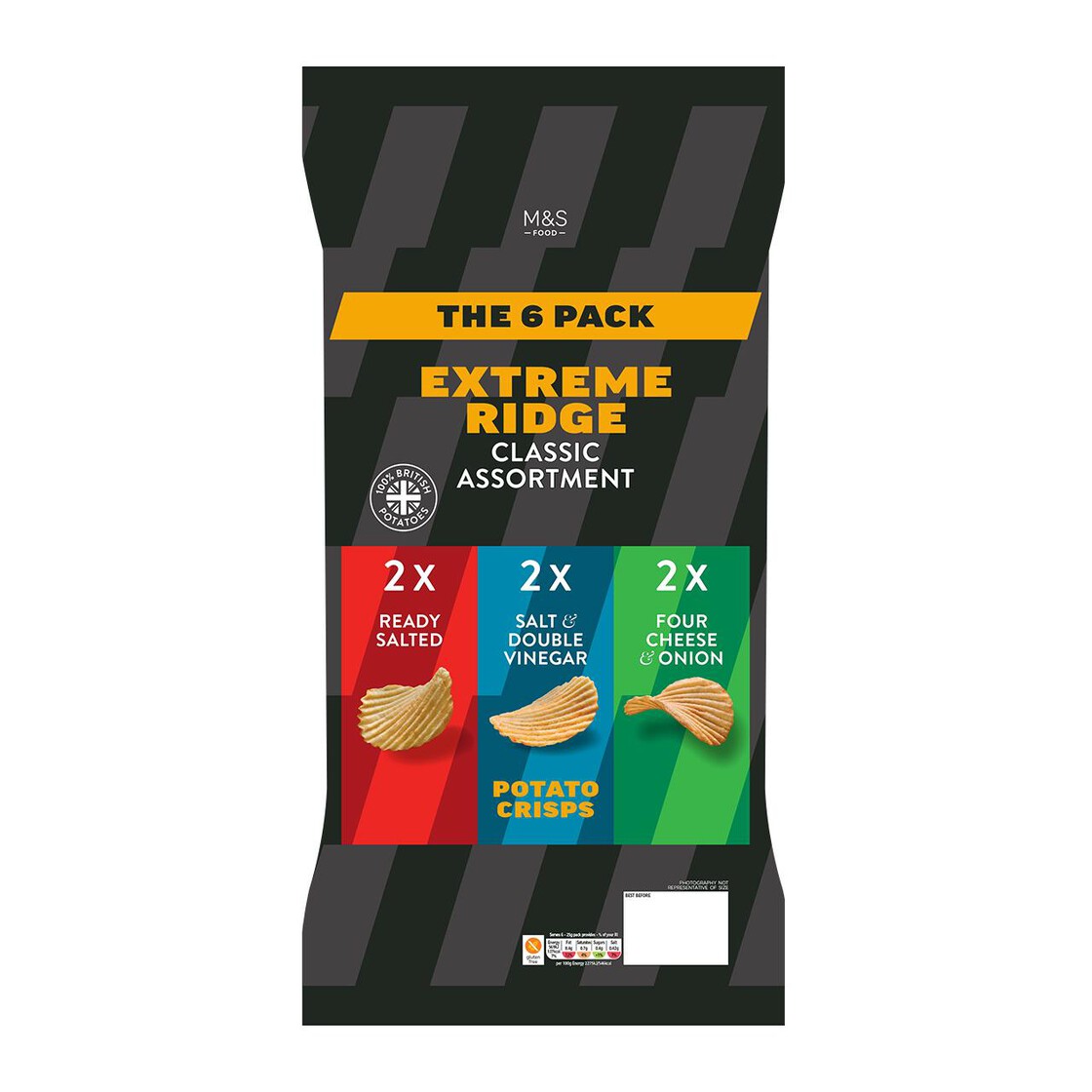 M&S Extreme Ridge Cut Crisps Assortment Multipack - Ocado