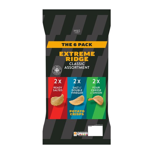 M&S Extreme Ridge Cut Crisps Assortment Multipack - Ocado