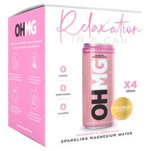 OHMG Raspberry sparkling magnesium water - Ocado