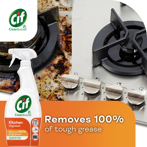 Cif Cleanboost Kitchen Cleaner Spray Deagreaser 700 ml - Ocado