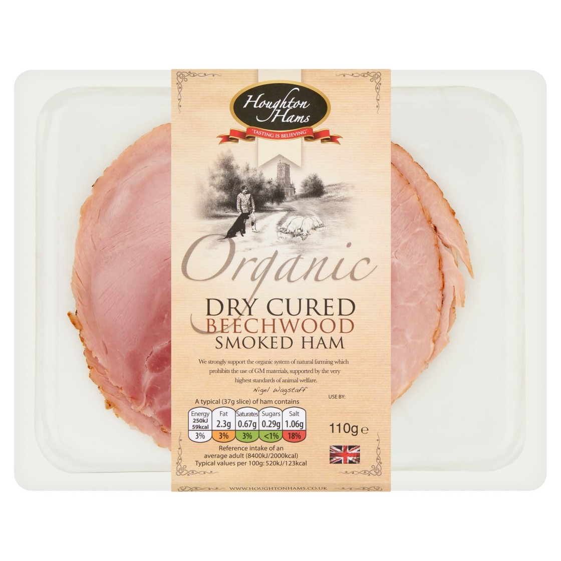 Houghton Sliced Smoked Organic Ham - Ocado
